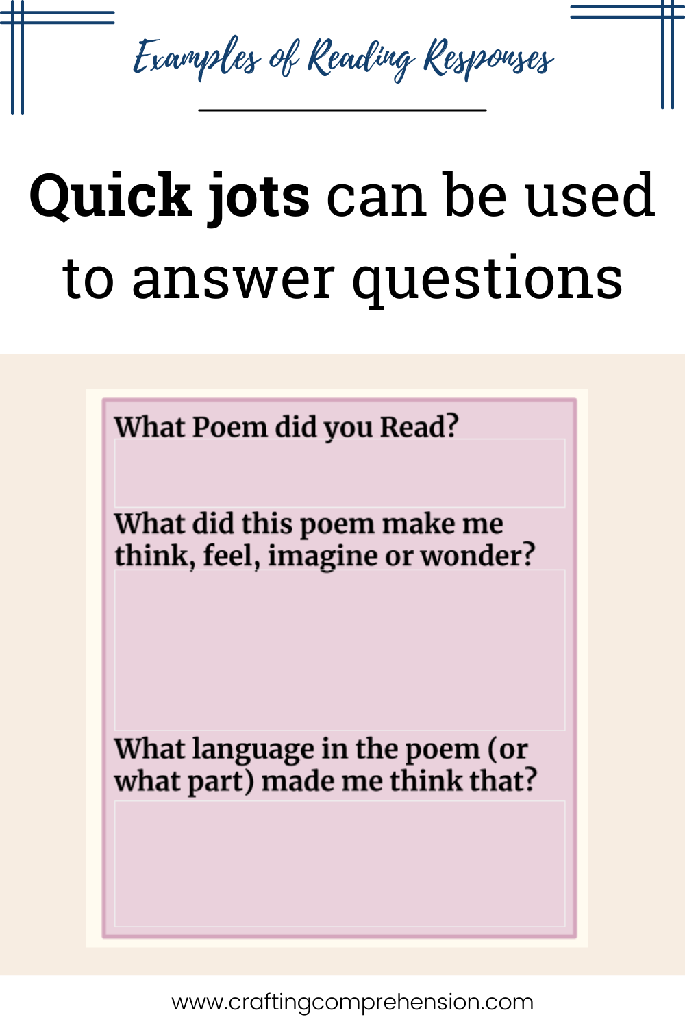 3 Examples Of Readers Response To Add To Any Unit Plan